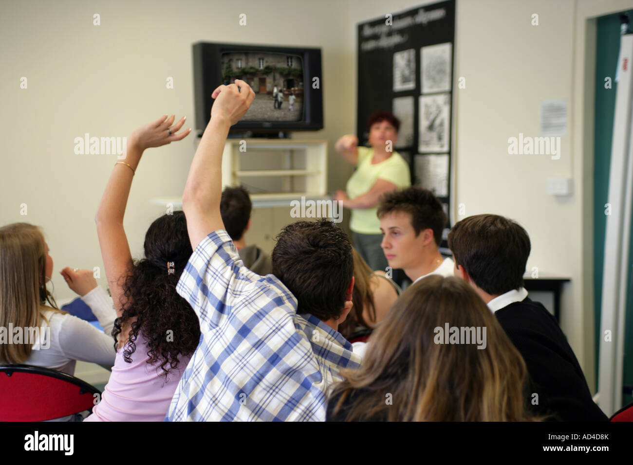 Pupils in a classroom Stock Photo - Alamy