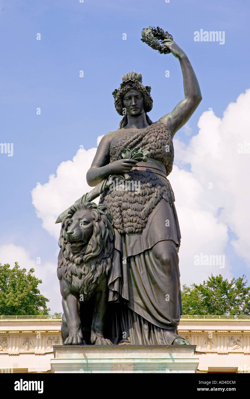 Statue of the BAVARIA in Munich, Bavaria, Germany Stock Photo - Alamy