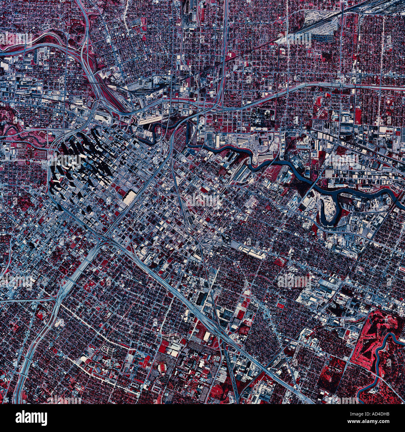 Houston, Texas, satellite image Stock Photo - Alamy