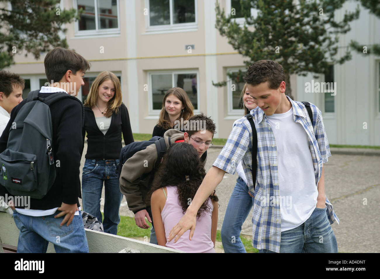 Group of pupils Stock Photo - Alamy