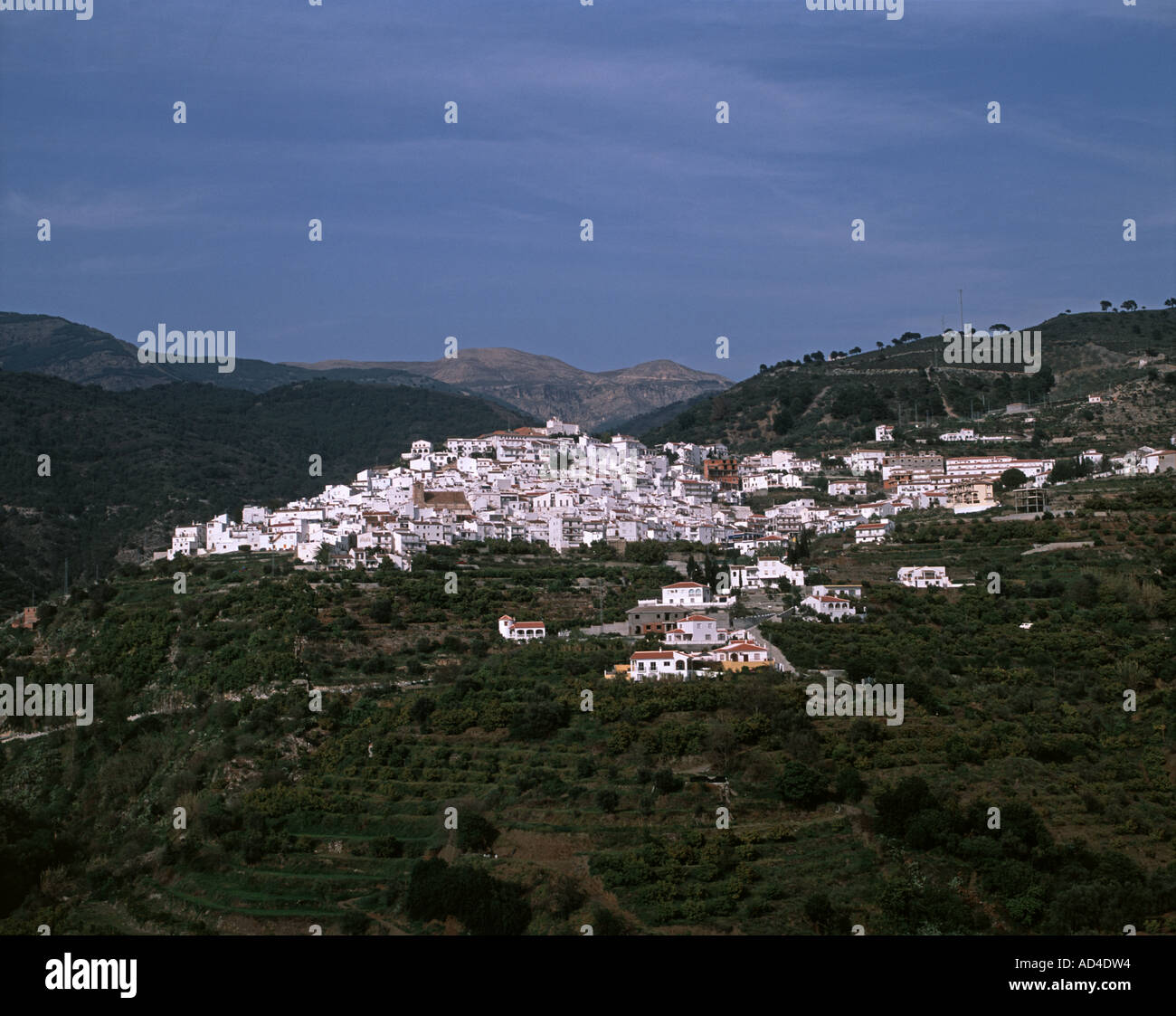 The white village of Canillas de Albaida Stock Photo - Alamy