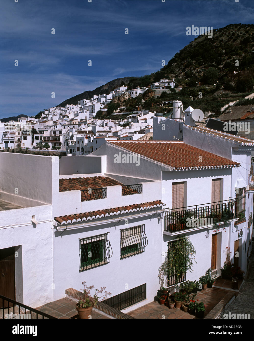 The white village of Frigiliana Stock Photo - Alamy