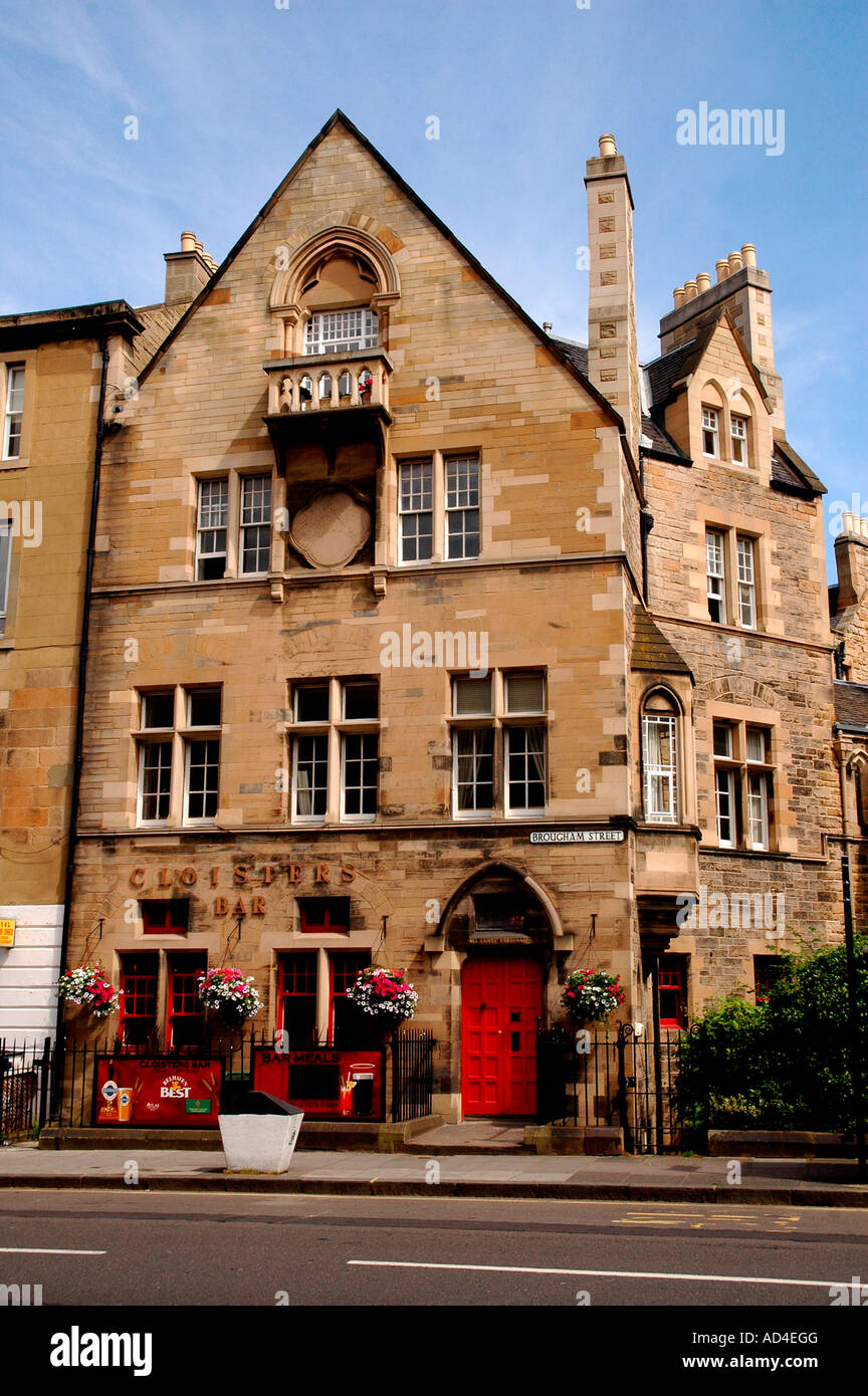 Cloisters Pub,Old Parsonage,Brougham Place,Edinburgh,Scotland,UK Stock ...