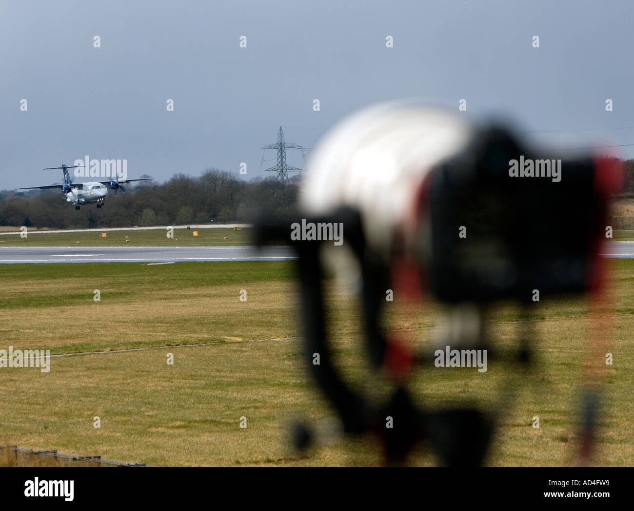Flybe ATR 72 at Manchester Airport Stock Photo - Alamy