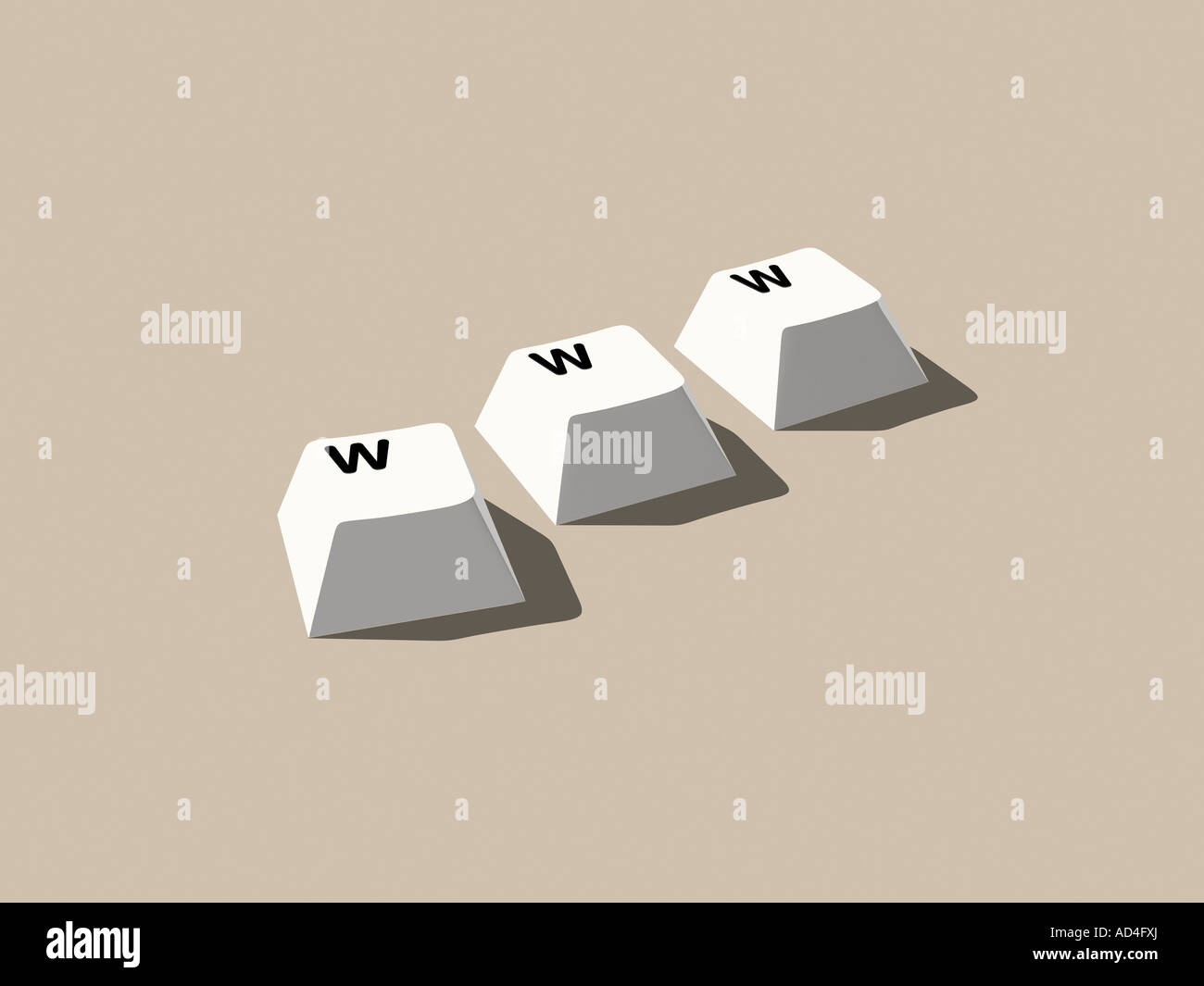Three 'w' computer keys Stock Photo - Alamy