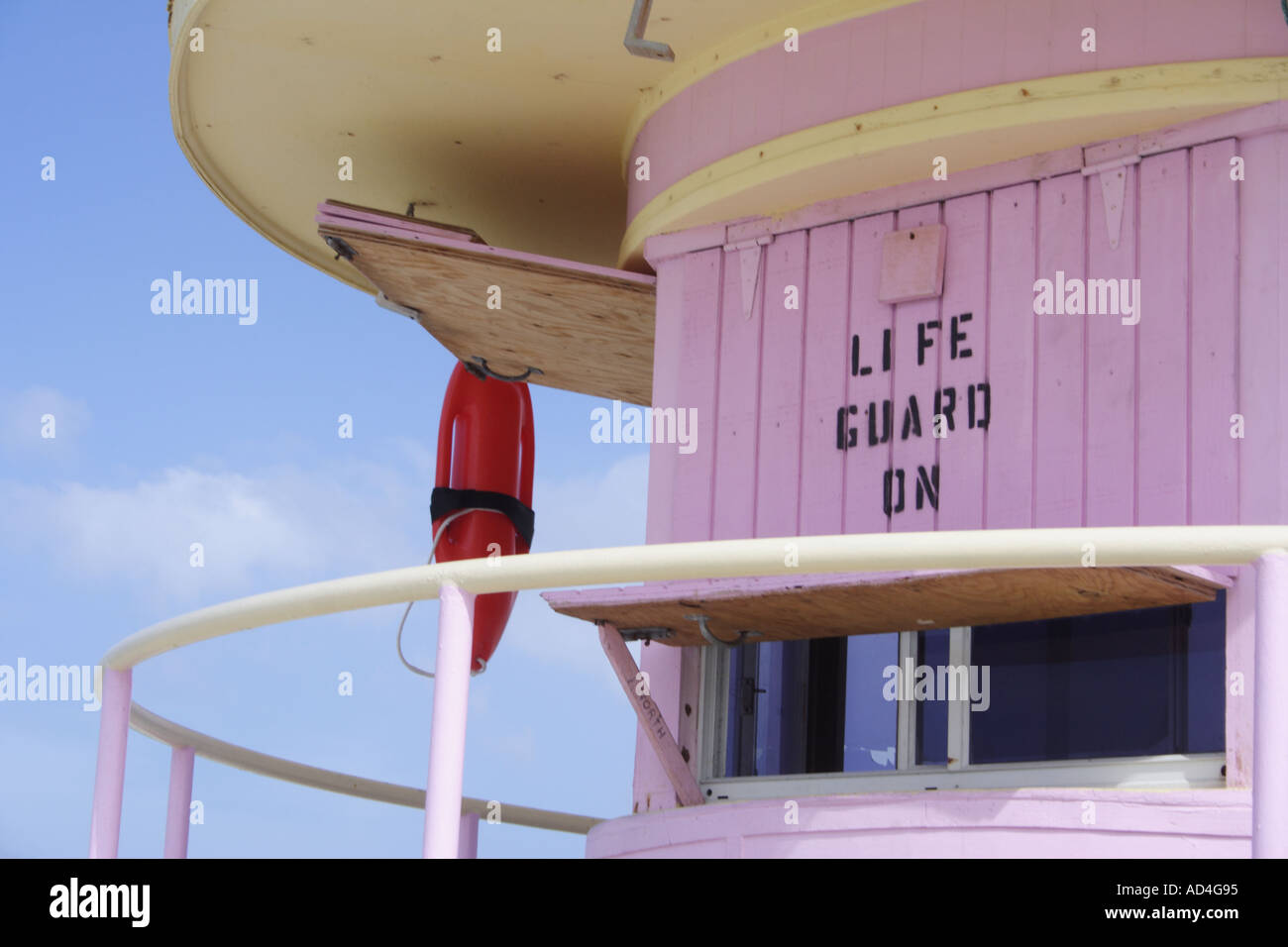 lifeguard station miami beach Stock Photo - Alamy