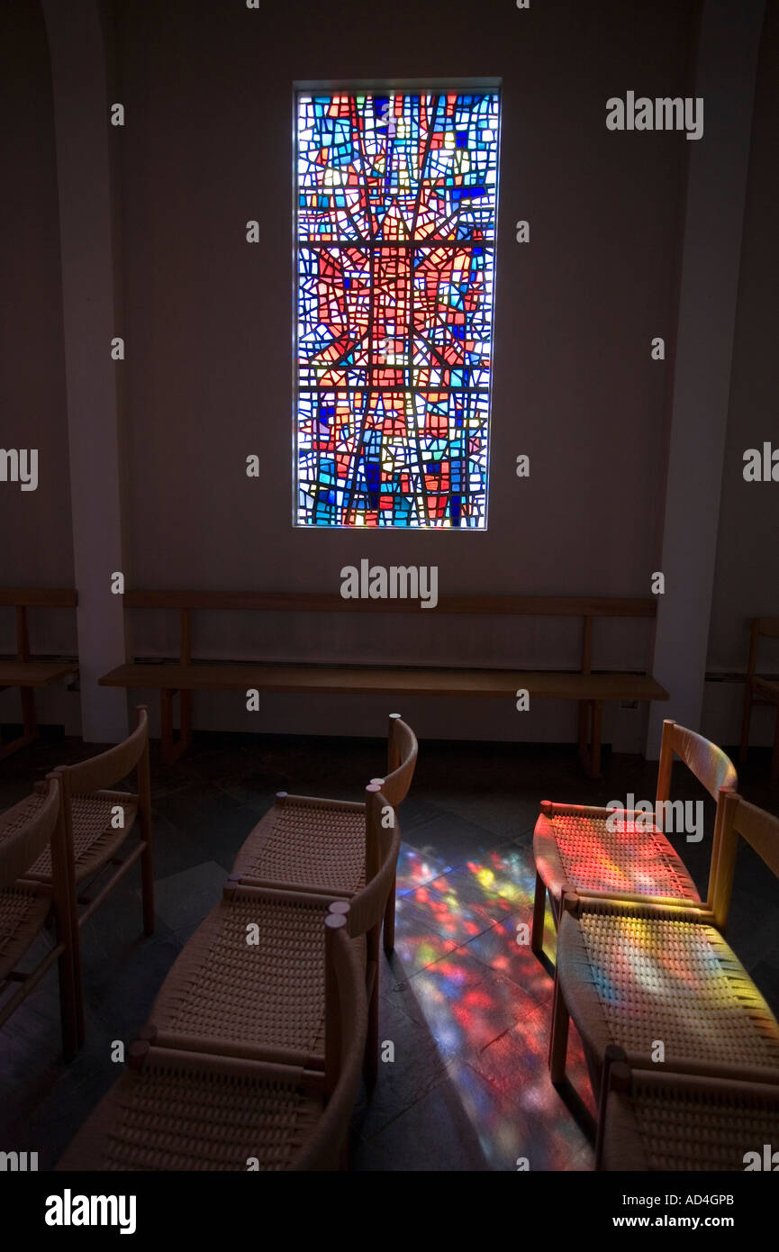 Stained glass window 3- Skálholt Church Iceland Stock Photo - Alamy