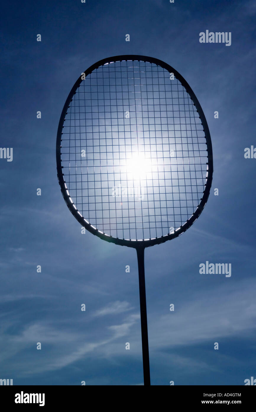 The sun shining through a tennis racquet Stock Photo - Alamy