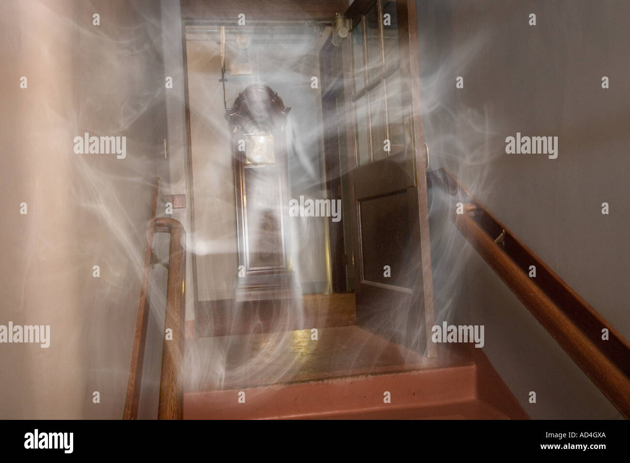 Full-Body Ghost apparition forming from mist Stock Photo - Alamy