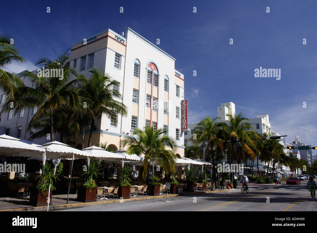miami south beach art deco district Stock Photo - Alamy