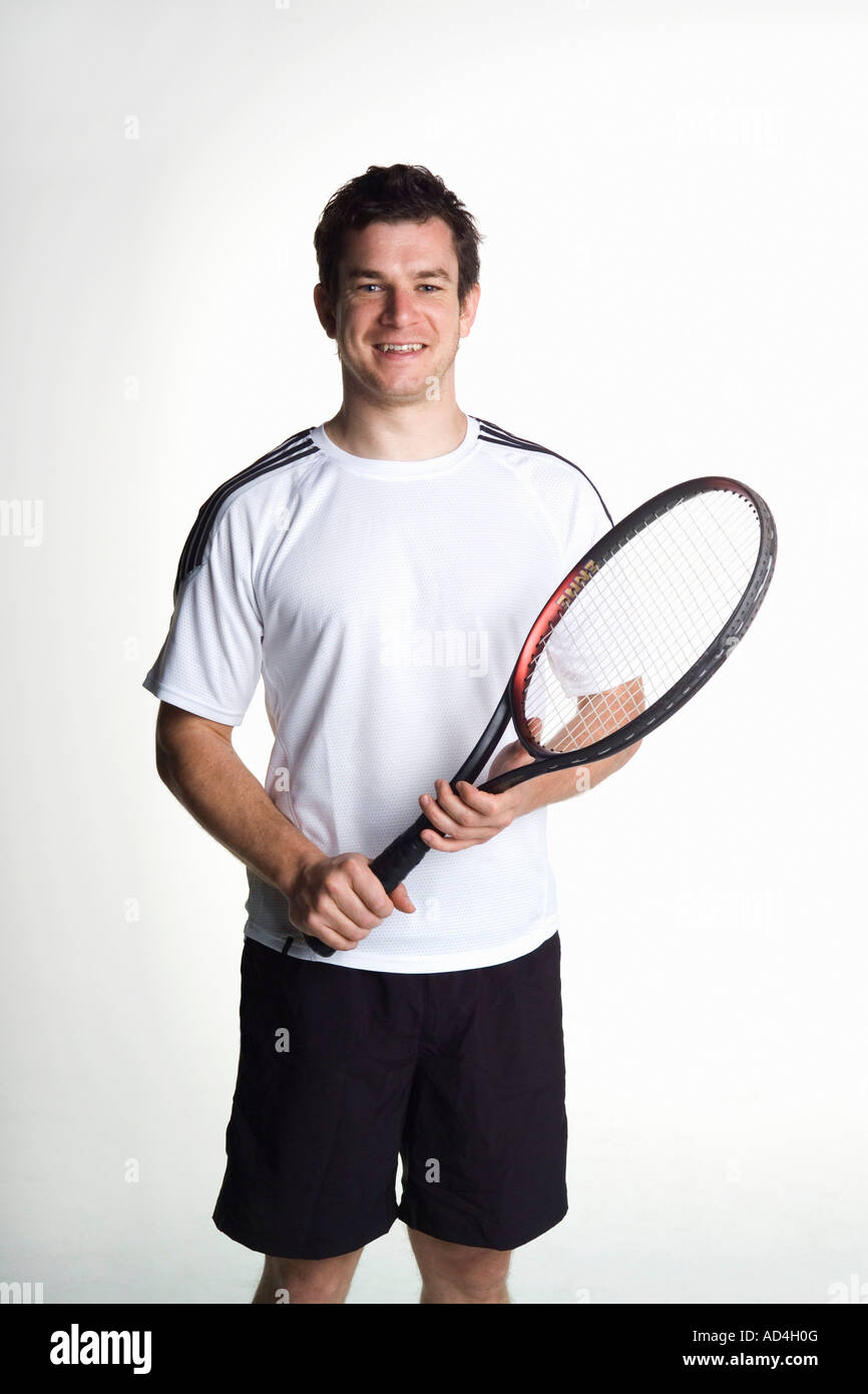 Portrait of a tennis player Stock Photo - Alamy