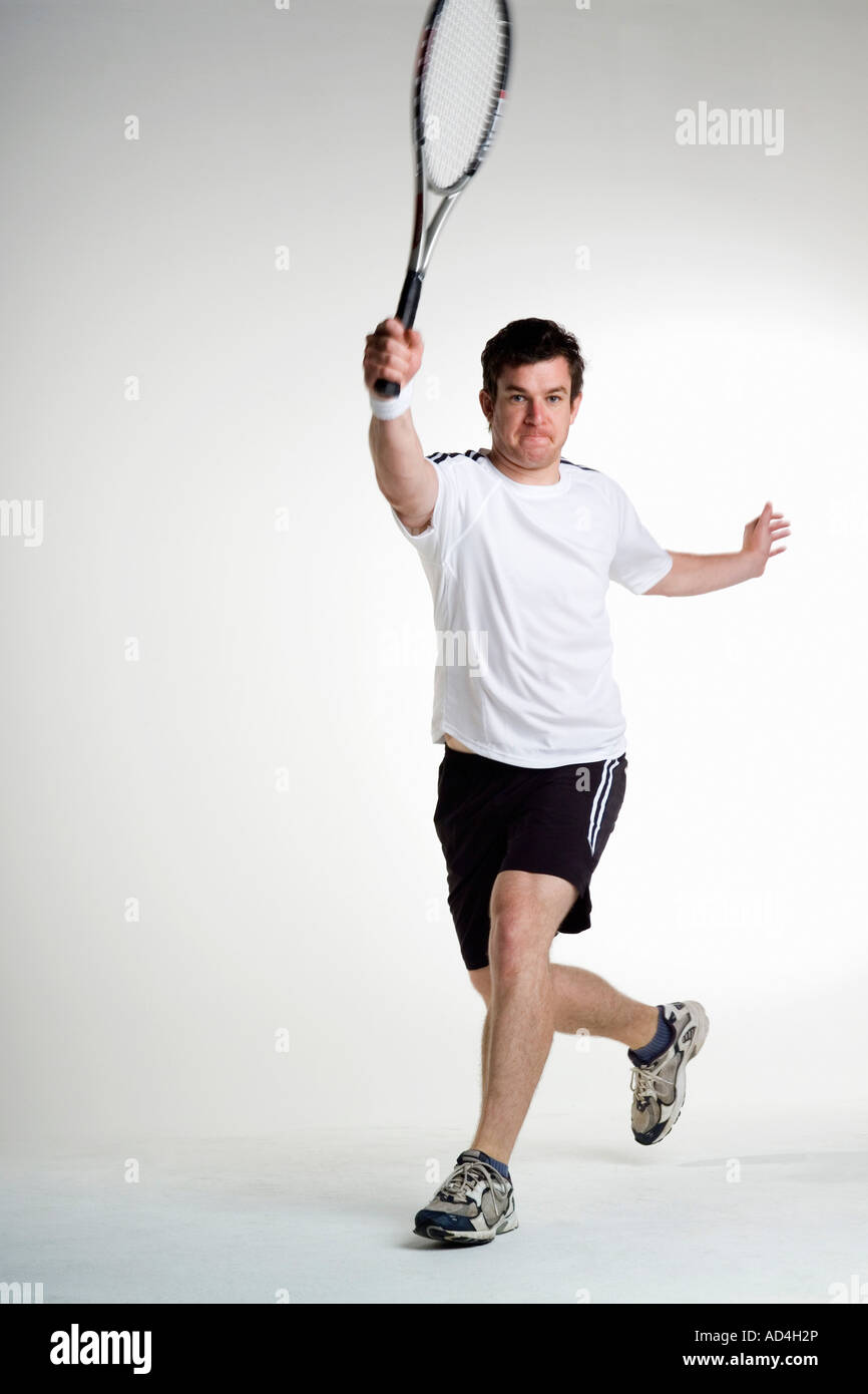 Tennis player action image hi-res stock photography and images - Alamy