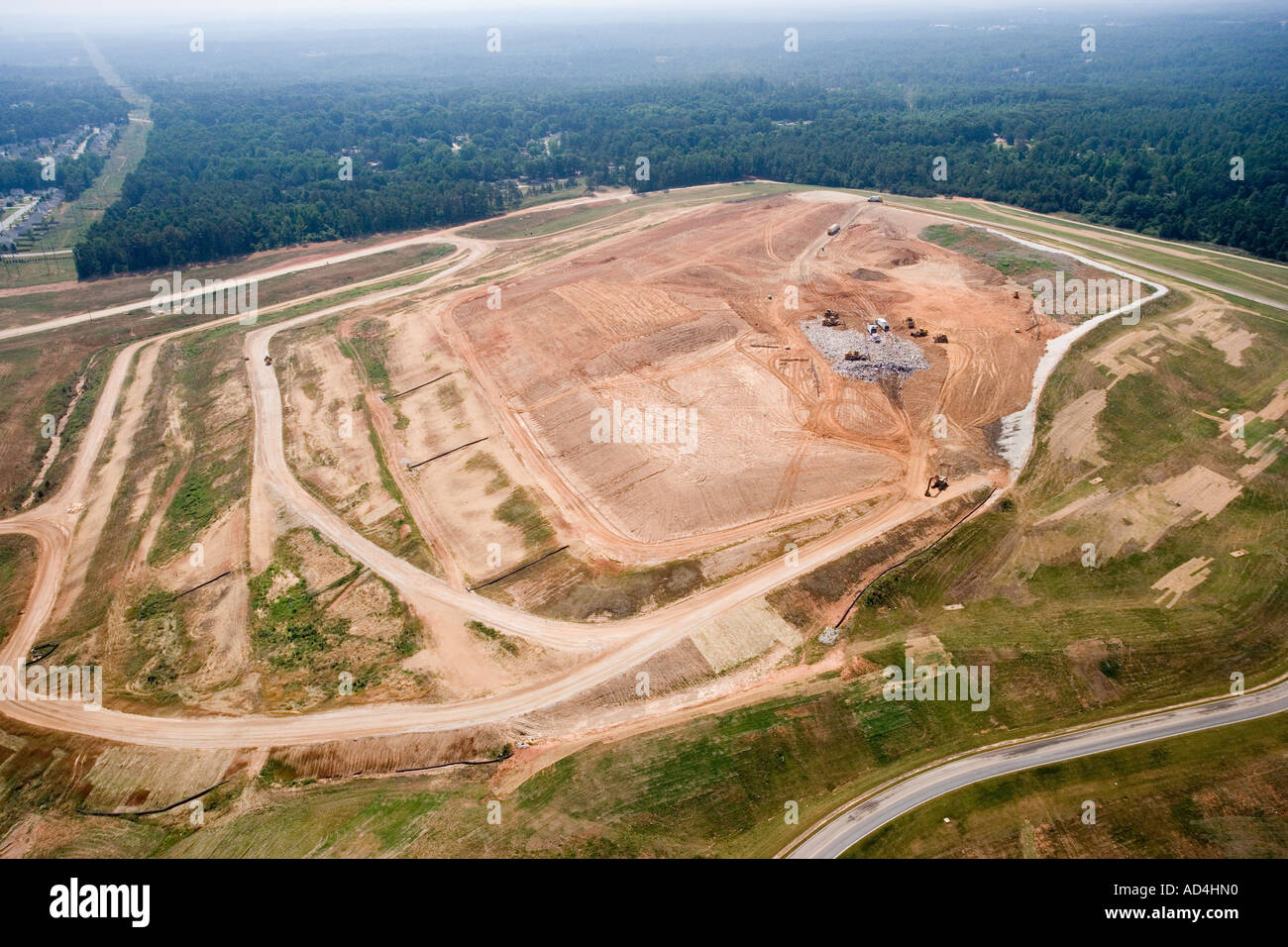 Aerial view of a landfill project in Atlanta, Georgia Stock Photo - Alamy
