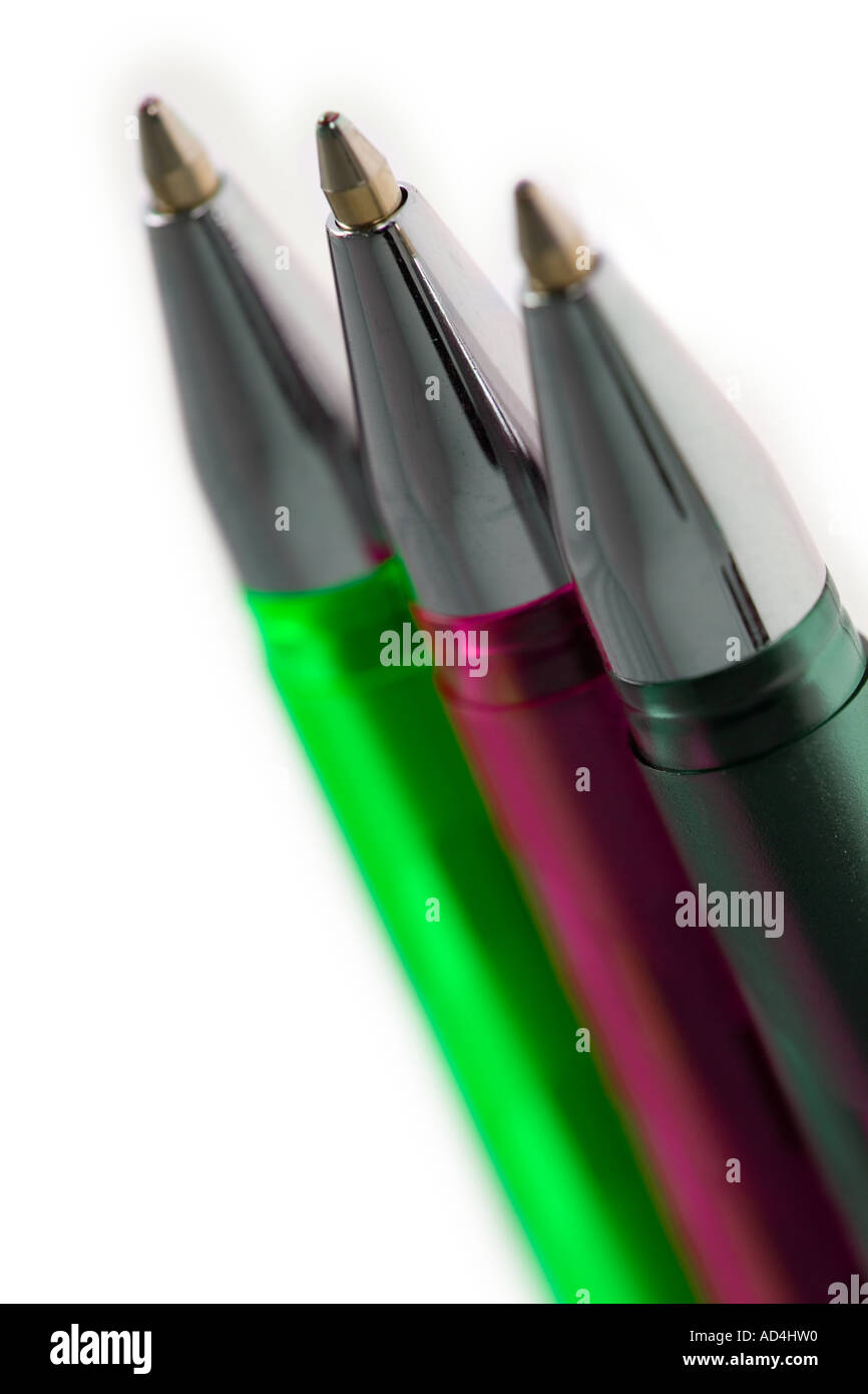 Green biro pens hi-res stock photography and images - Alamy