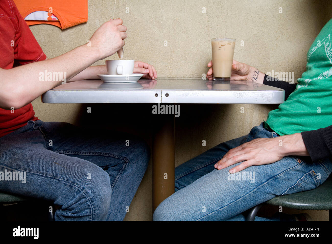 Two people sitting in a cafe Stock Photo - Alamy