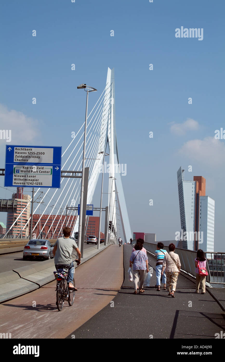 Erasmusburg lifting bridge Rotterdam Holland Netherlands Europe EU ...
