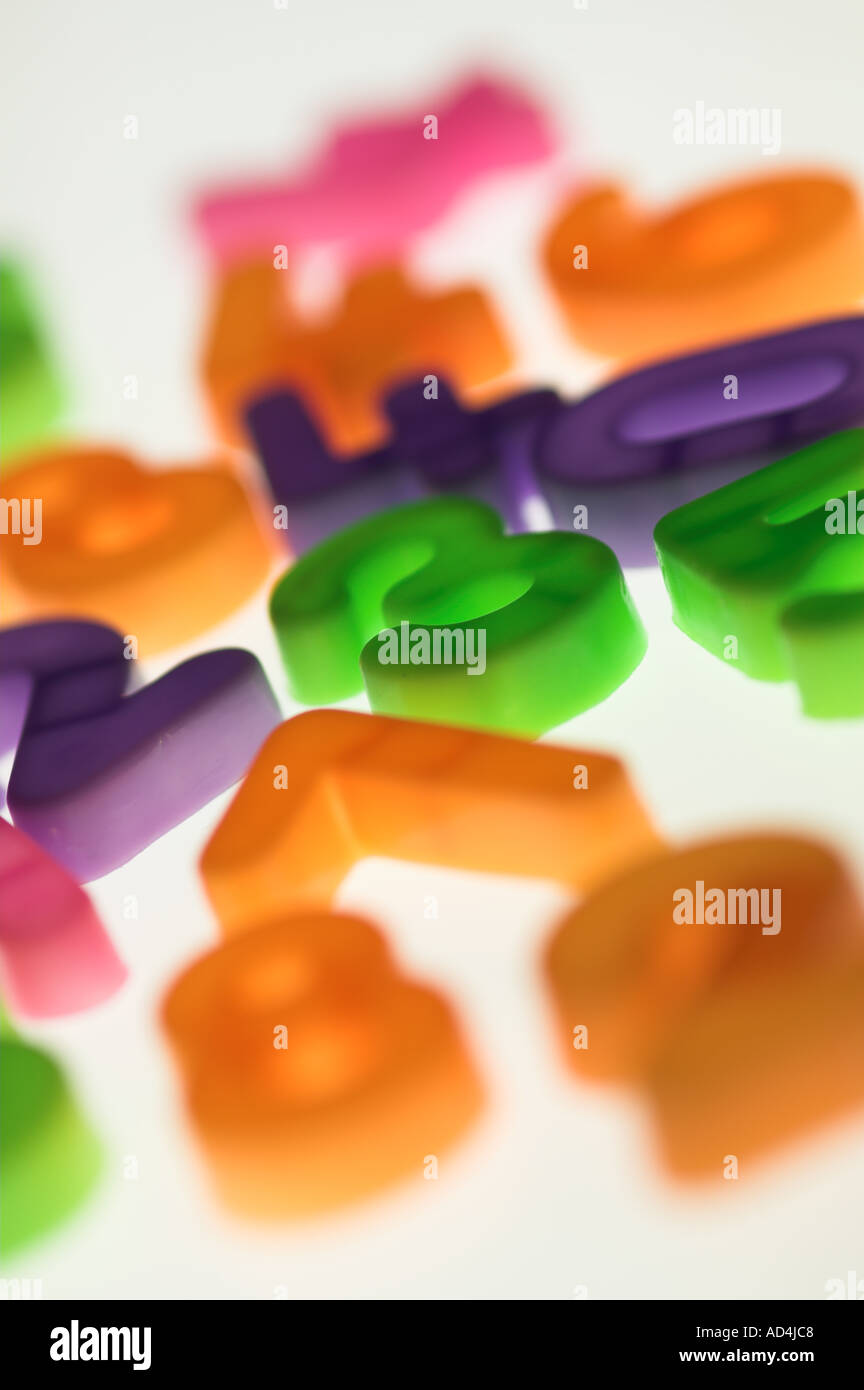 plastic color numbers Stock Photo - Alamy