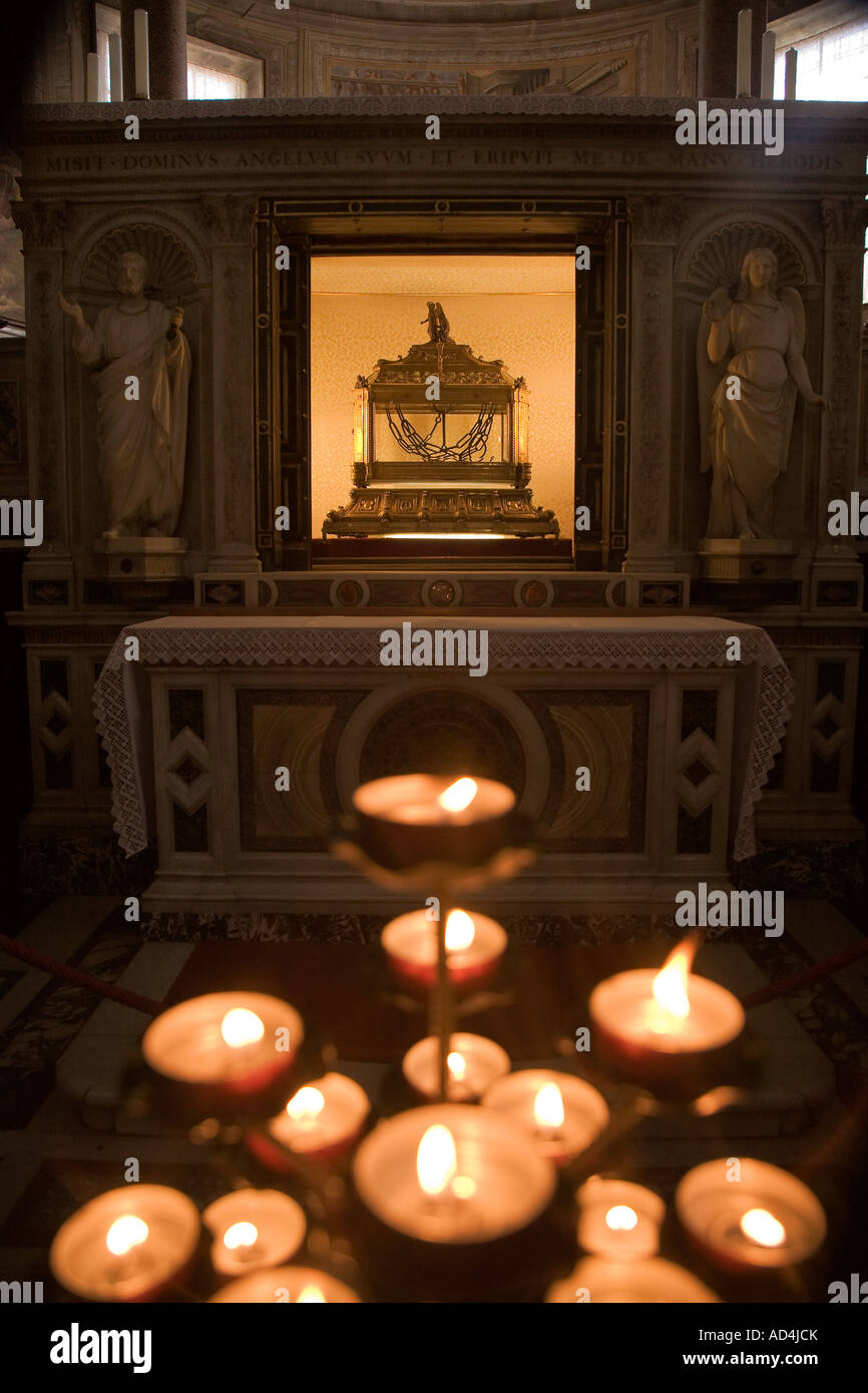 Chains of Saint Peter inside the Basilica Di San Pietro in Vincoli or ...
