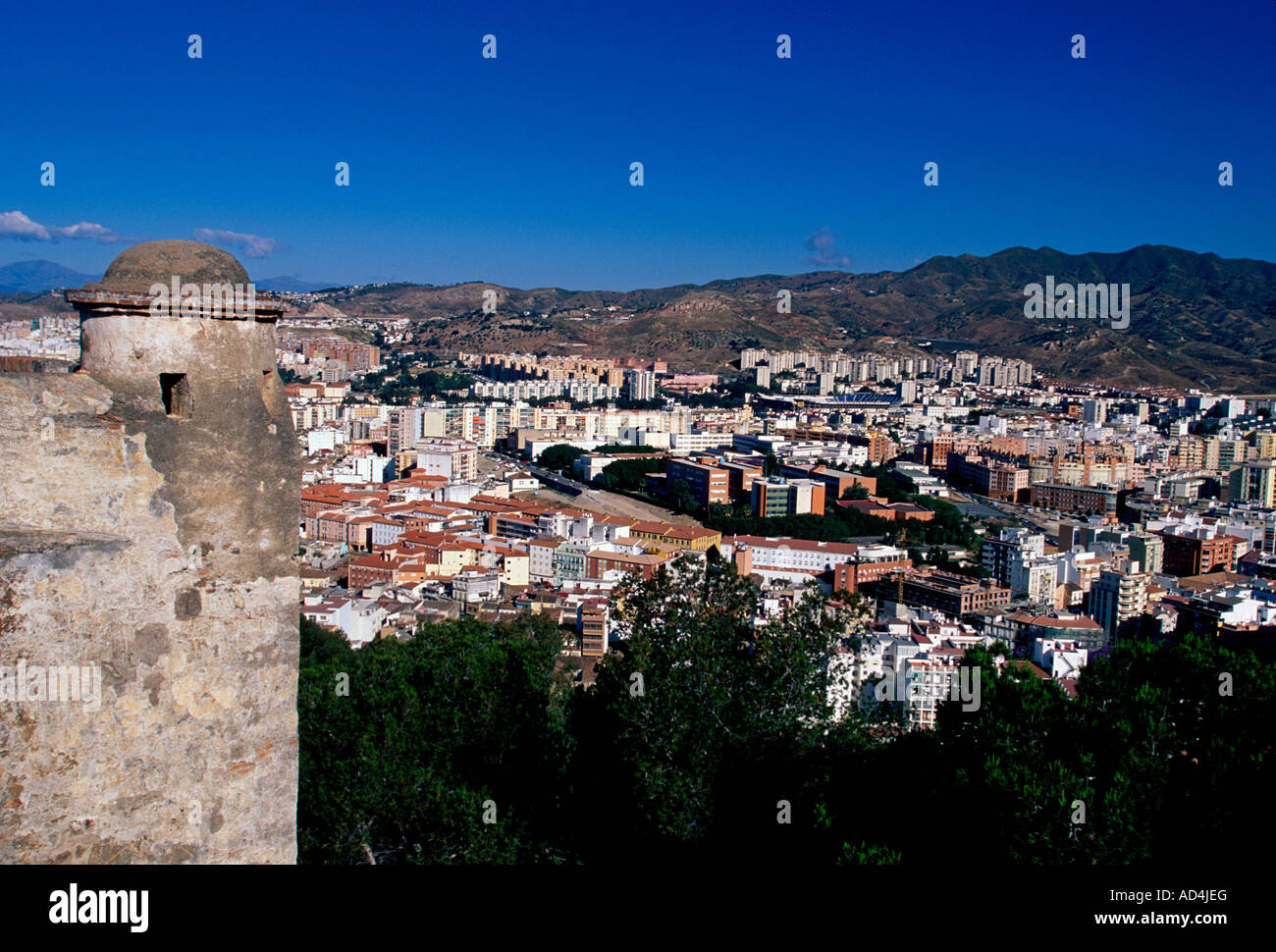 View from castillo de gibralfaro hi-res stock photography and images ...