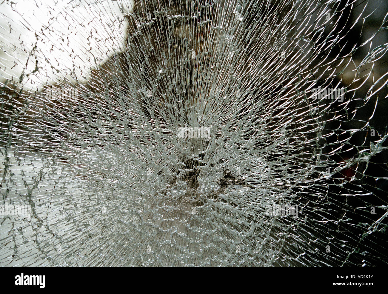 Pattern in shattered glass Stock Photo - Alamy