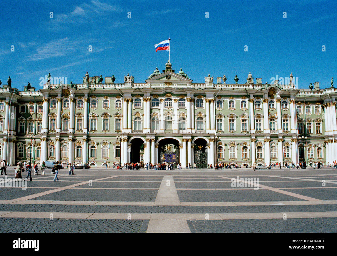 Facade of the Winter Palace of the Hermitage Museum, St. Petersburg ...