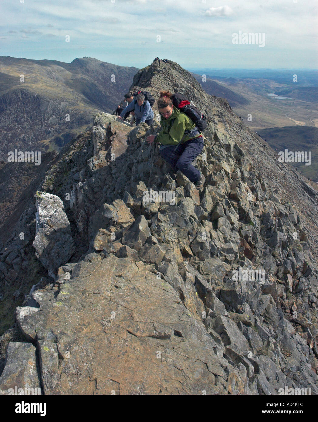 Crib goch snowdon scrambling hi-res stock photography and images - Alamy