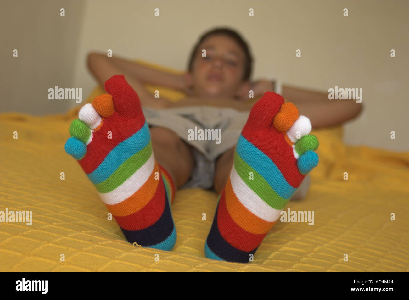 colored toe socks Stock Photo - Alamy