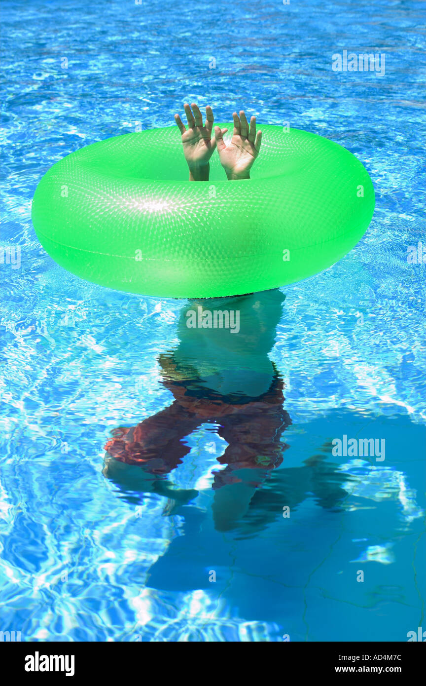 boy underwater with hands up Stock Photo - Alamy