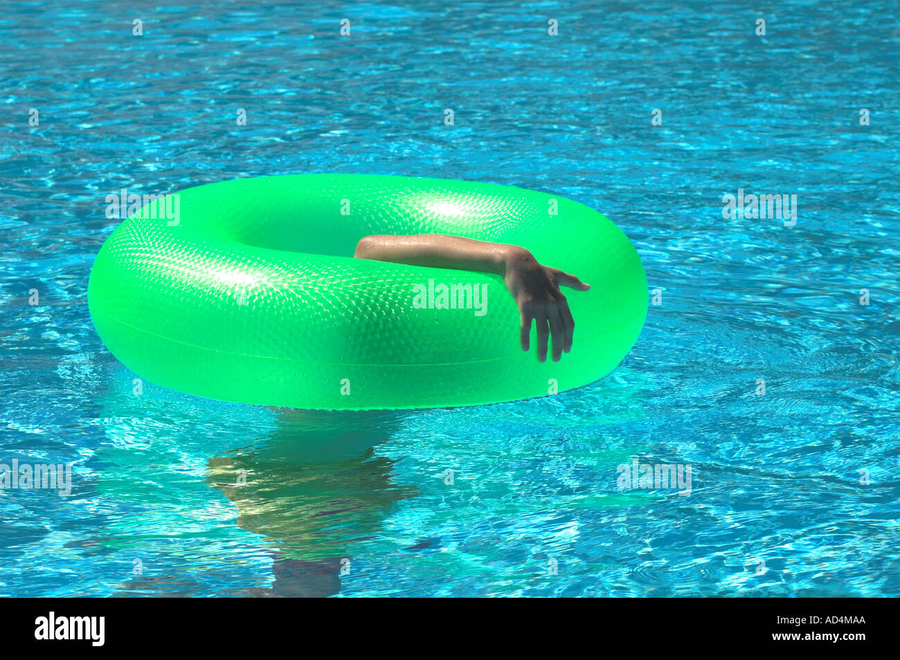 boy hold the hand on the floater Stock Photo - Alamy