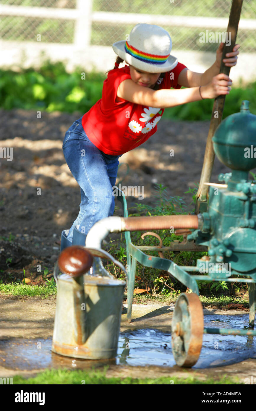 Little girl working Stock Photo - Alamy