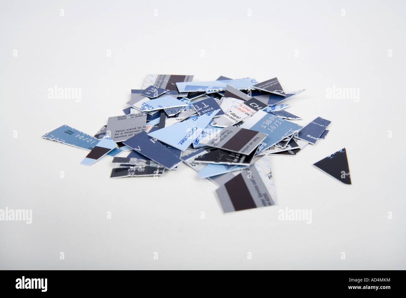 A pile of cut up credit cards Stock Photo - Alamy
