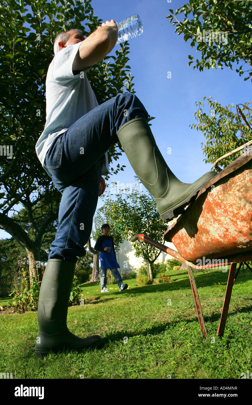 Man drinking water Stock Photo - Alamy