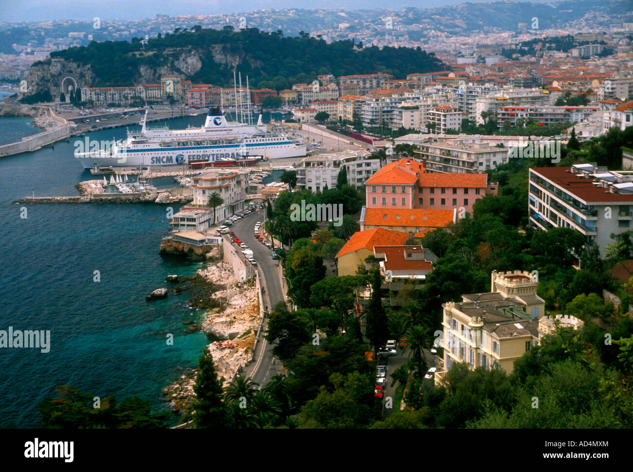 port, ferry service, Lower Corniche, city of Nice, Nice, French Riviera ...