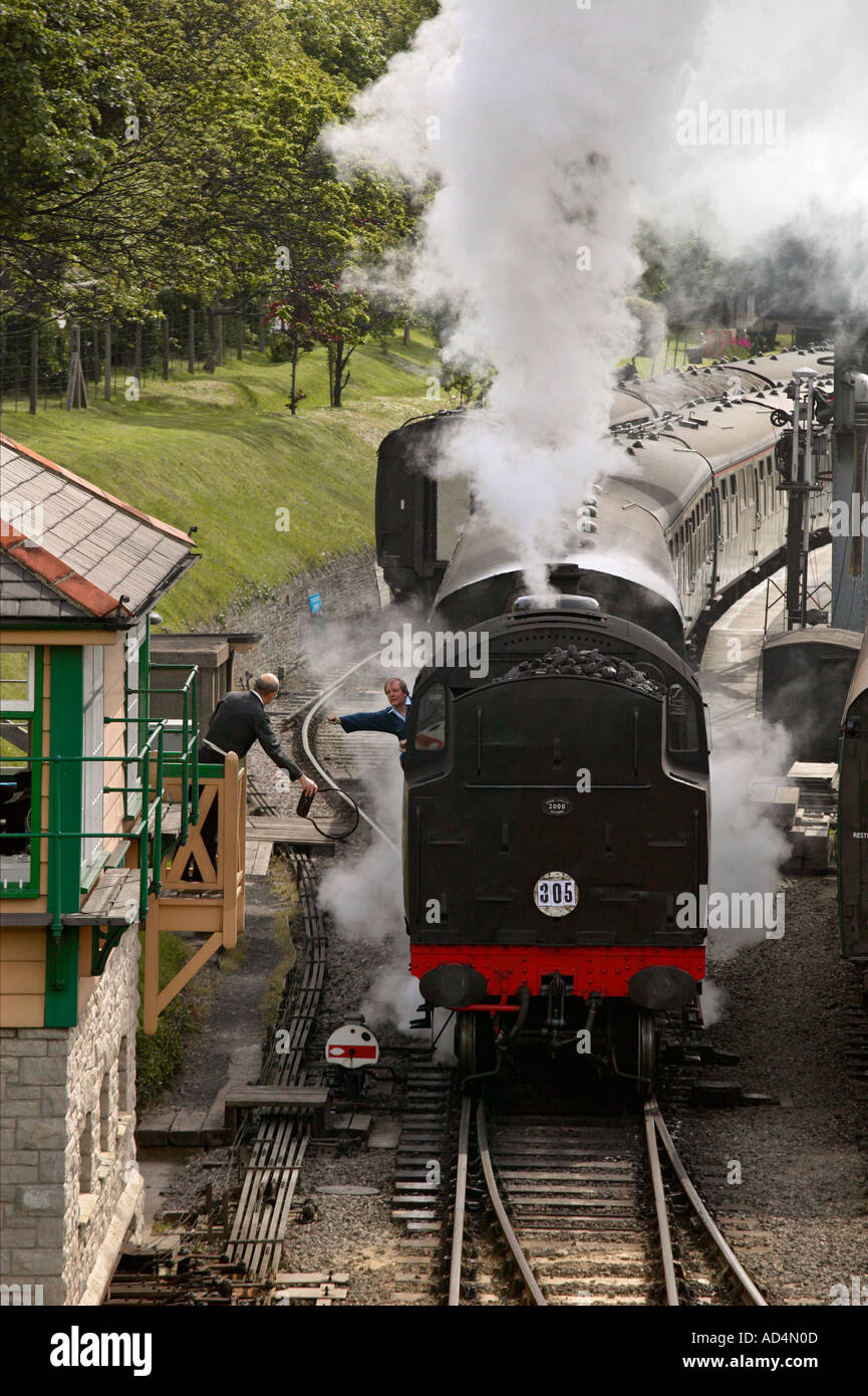 Signal box train swanage hi-res stock photography and images - Alamy
