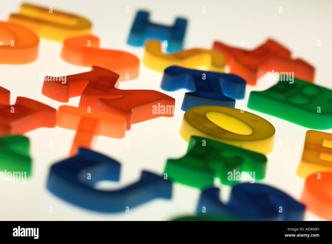 plastic color alphabet Stock Photo - Alamy