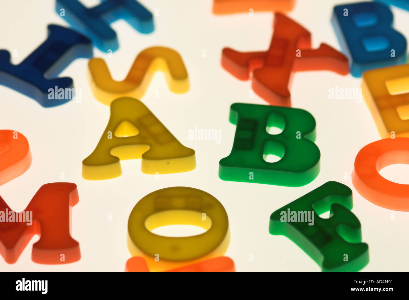plastic color alphabet Stock Photo - Alamy