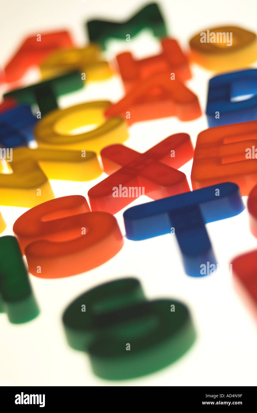 plastic color alphabet Stock Photo - Alamy