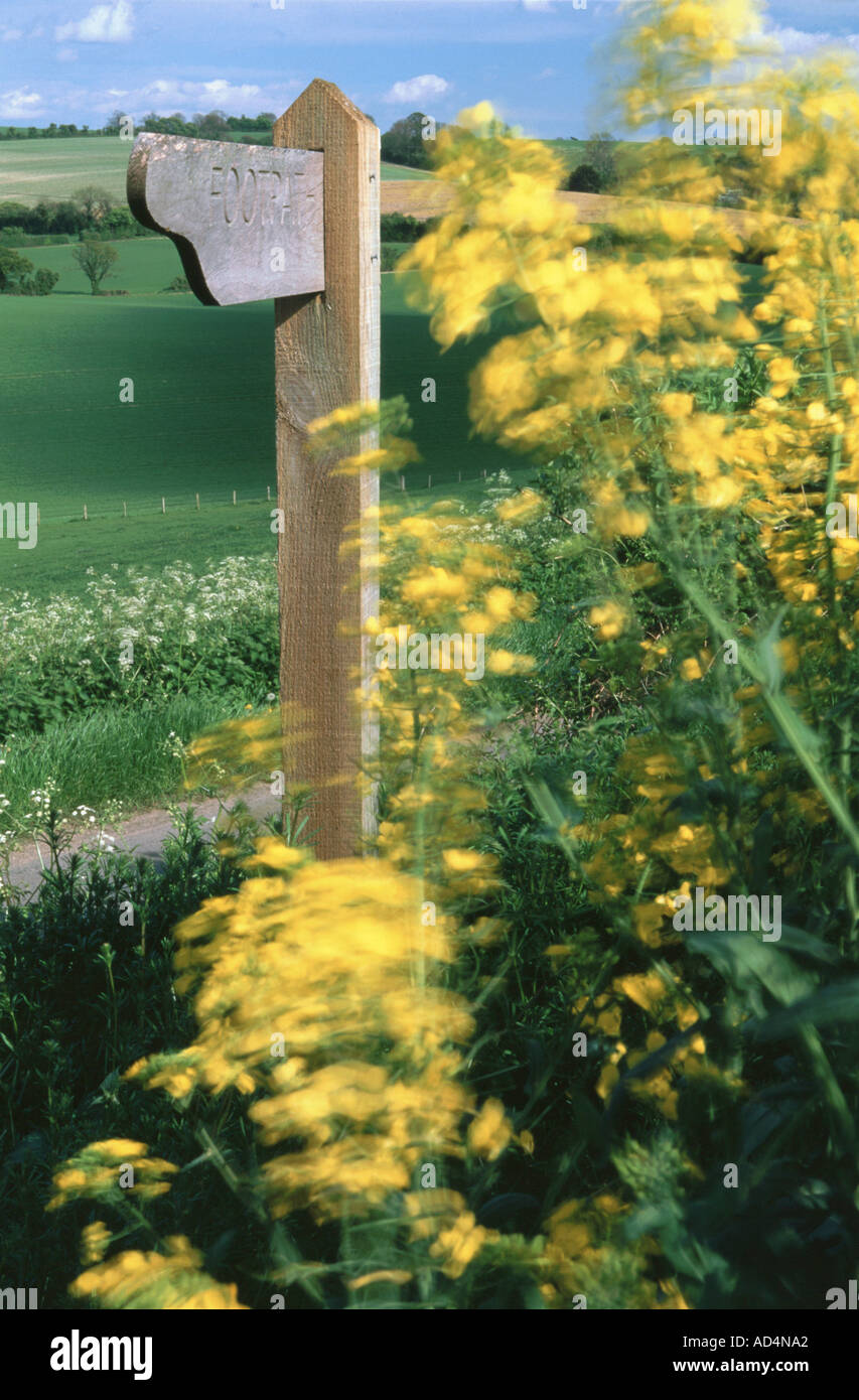 Sign and Fields Stock Photo - Alamy