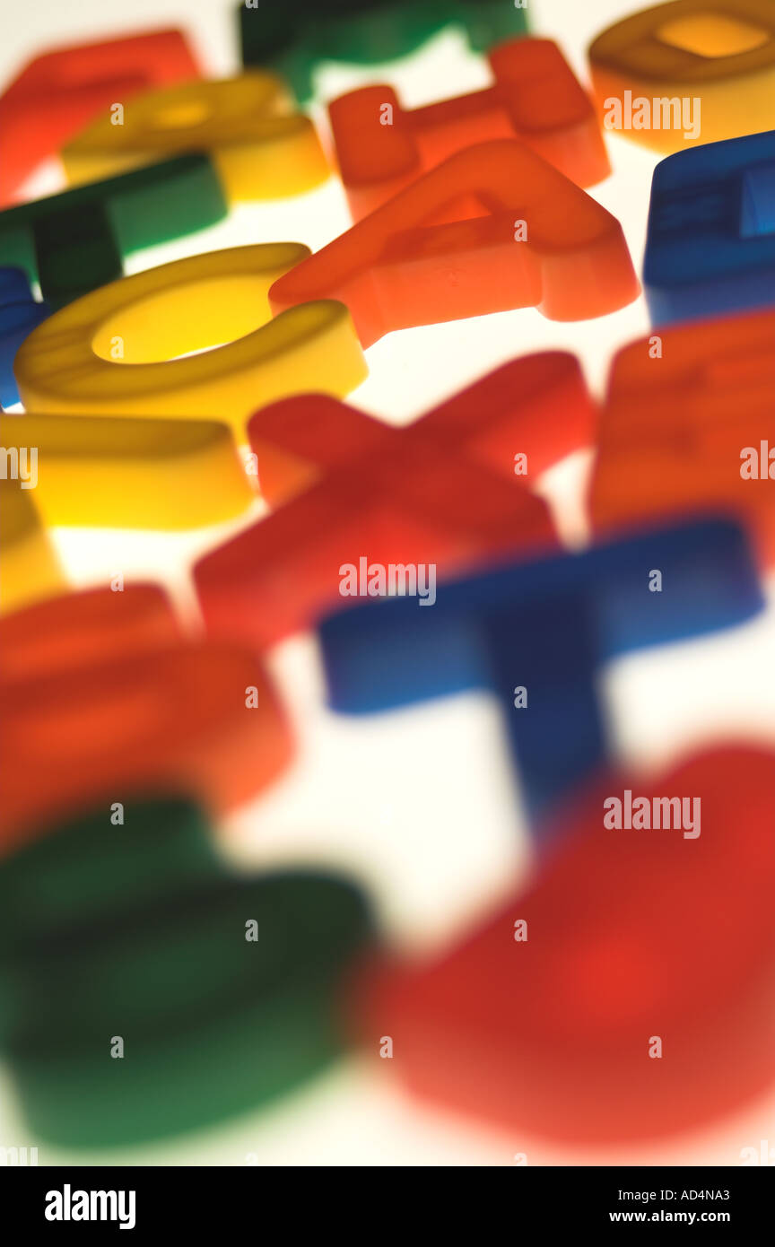 plastic color alphabet Stock Photo - Alamy