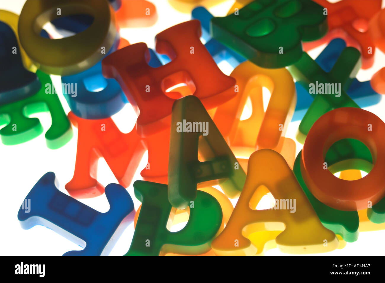 plastic color alphabet Stock Photo - Alamy