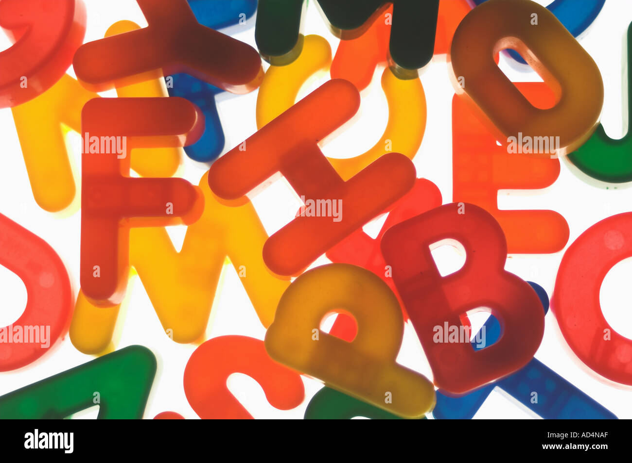 plastic color alphabet Stock Photo - Alamy