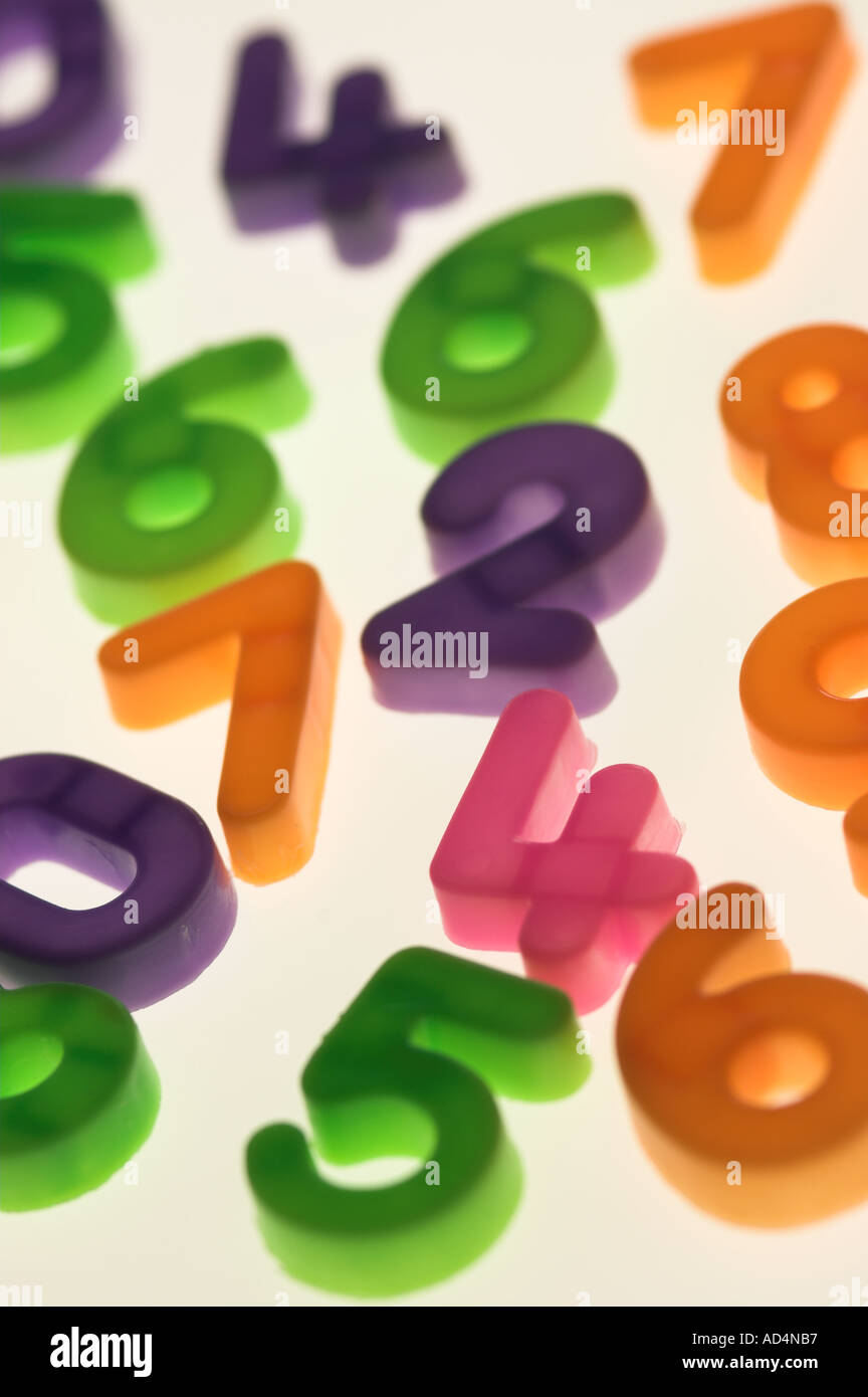 children plastic color numbers Stock Photo - Alamy