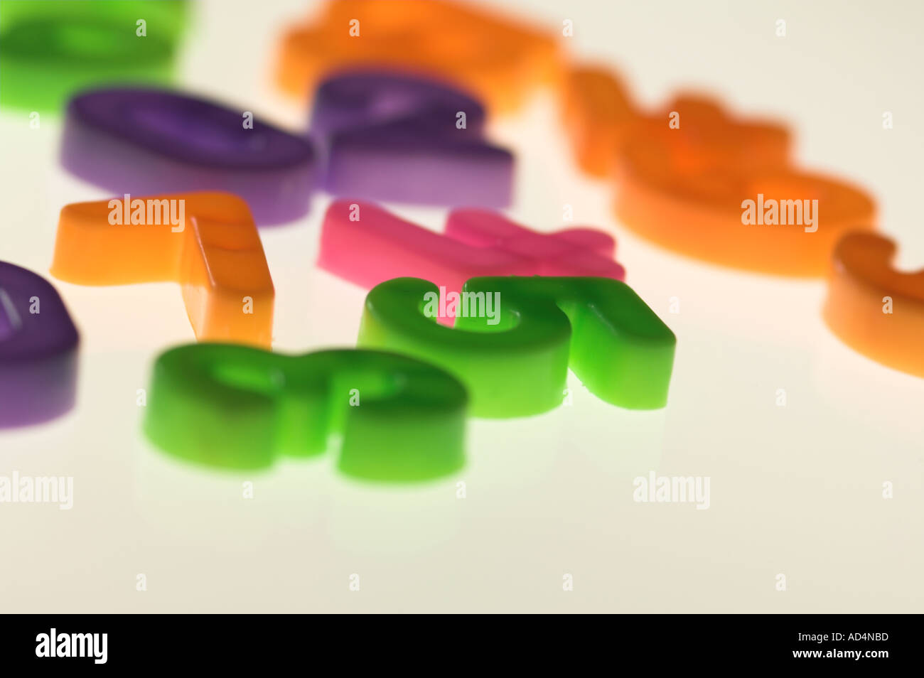 children plastic color numbers Stock Photo - Alamy