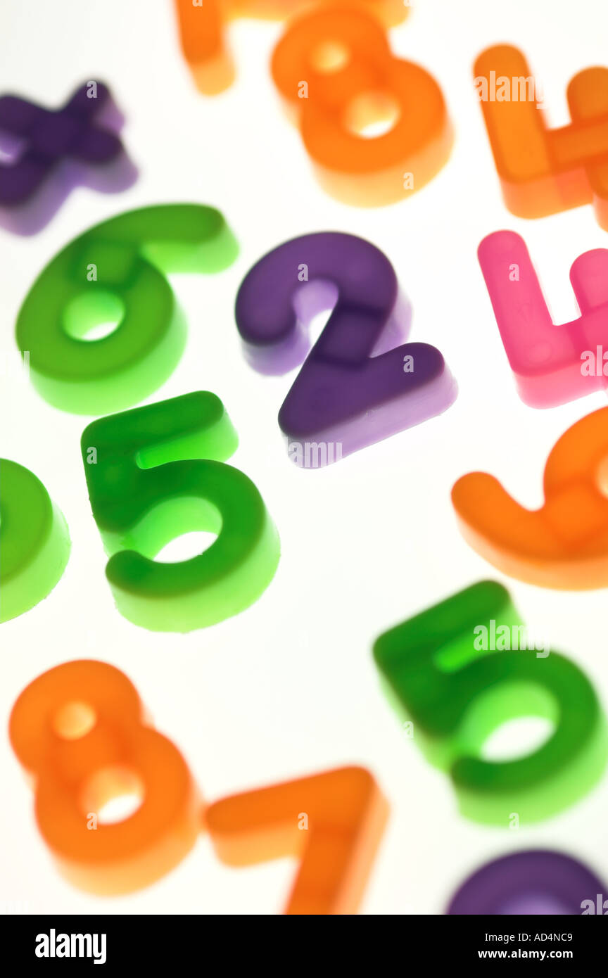 plastic color numbers Stock Photo - Alamy