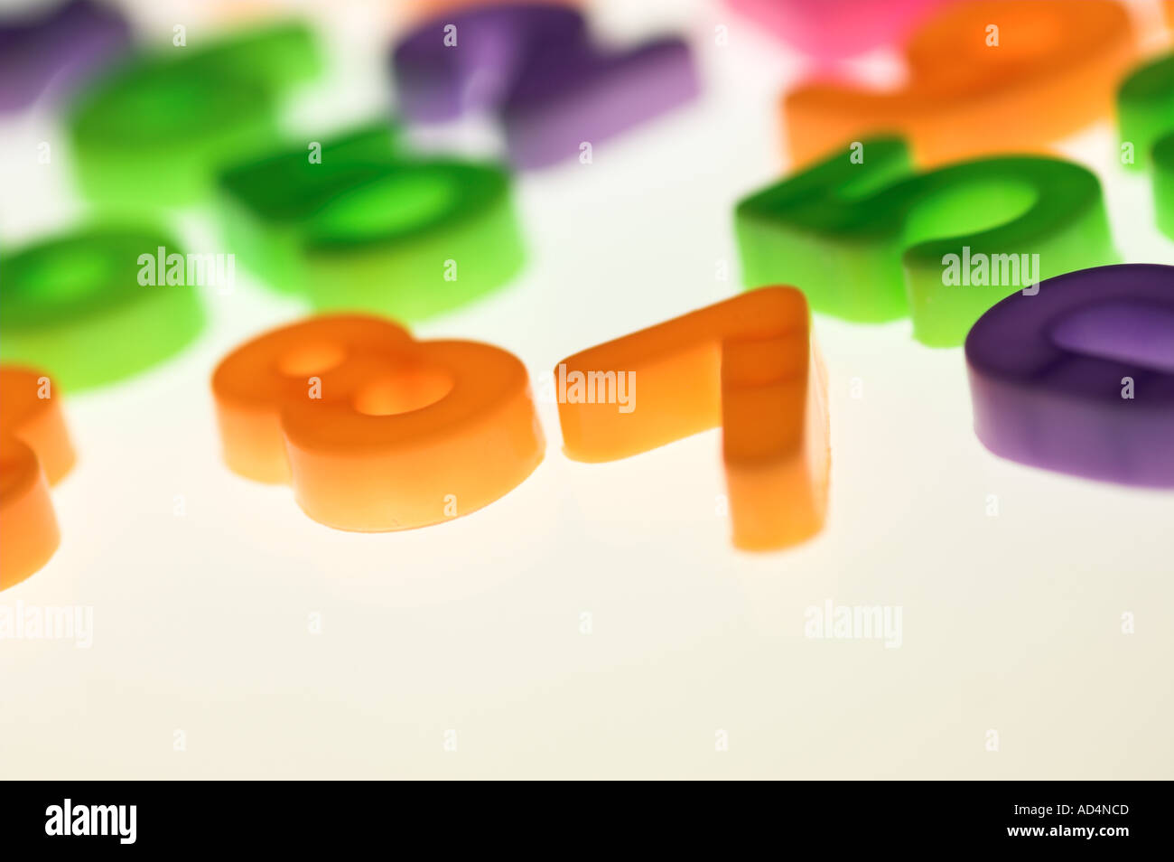 plastic color numbers Stock Photo - Alamy