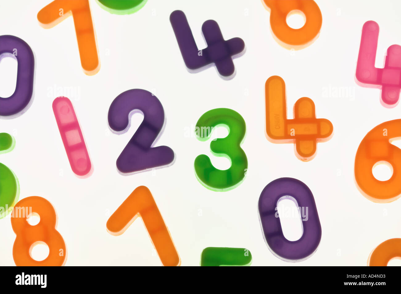 plastic color numbers Stock Photo - Alamy