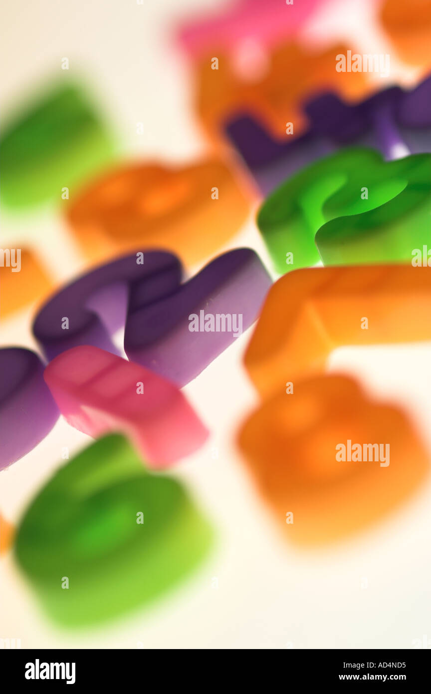 plastic color numbers Stock Photo - Alamy