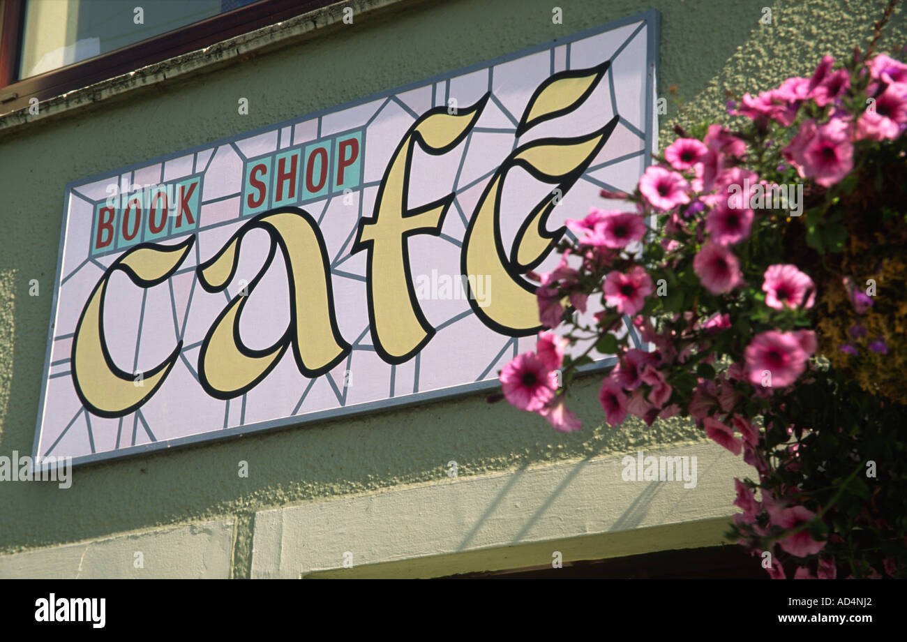 Book Shop Cafe sign Stock Photo - Alamy
