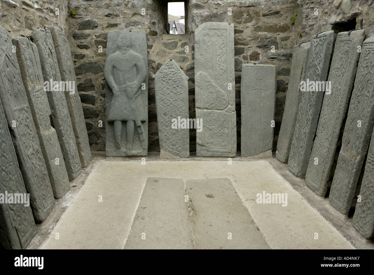 Inside mausoleum in Kilmartin graveyard Stock Photo - Alamy