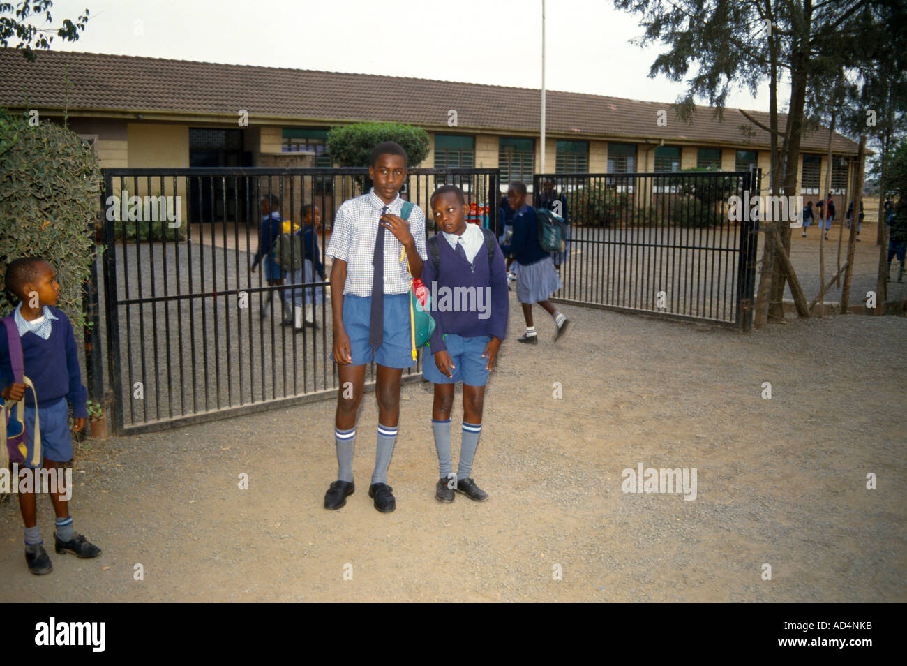 Nairobi Kenya School boys Outside Primary School Stock Photo - Alamy